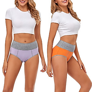 CULAYII Women's High Waisted Underwear Breathable Cotton Briefs Ladies Panties for Women Pack Regular & Plus Size Pregnancy Underwear for Women C Section Underwear My Orders Placed