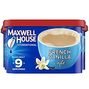 Maxwell House International French Vanilla Café-Style dark roast Instant Coffee Beverage Mix (4 ct Pack, 8.4 oz Canisters)