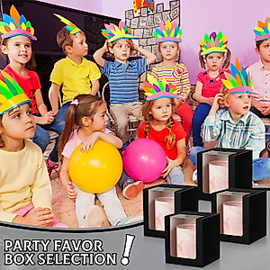 Yungyan 50 Pack Mug Boxes Transparent Gift Packaging Box for Blanks Sublimation Coffee Mugs 11oz 12oz 15oz Ceramic Blank Coffee Mugs Gift Wrapping(Black)