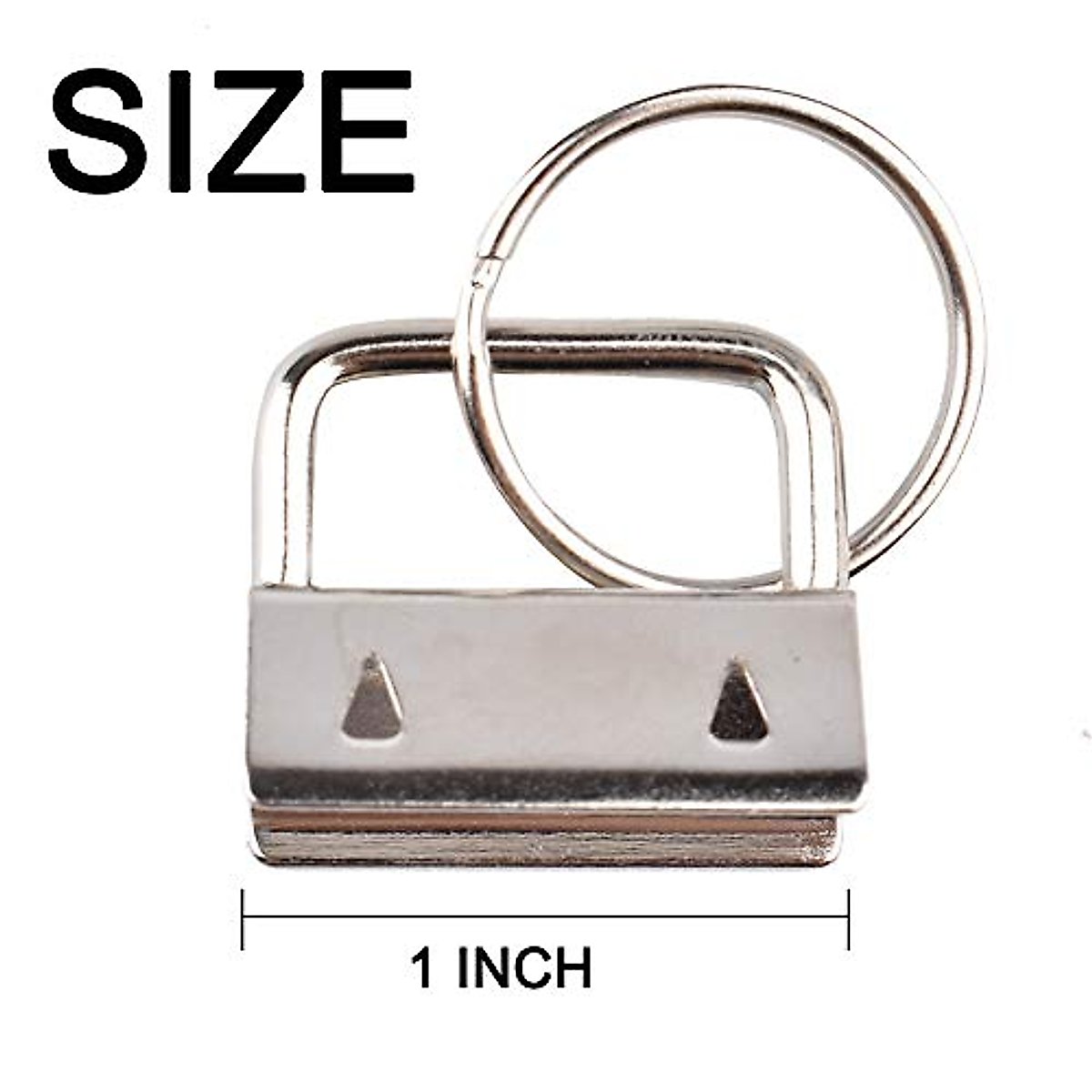 EWONICE Glass Running Pliers and 40 Pcs 1 Inch Fob Chain Wristlet Hardware with Key Ring (Key Fob with Pliers)