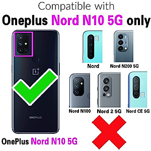 Compatible with OnePlus Nord N10 5G Wallet Case with Crossbody Shoulder Strap and Stand Leather Credit Card Holder Cell Phone Cover for One Plus N 10 G5 1 Plus 10N 1plus One+ 1+ N105G Girls Green