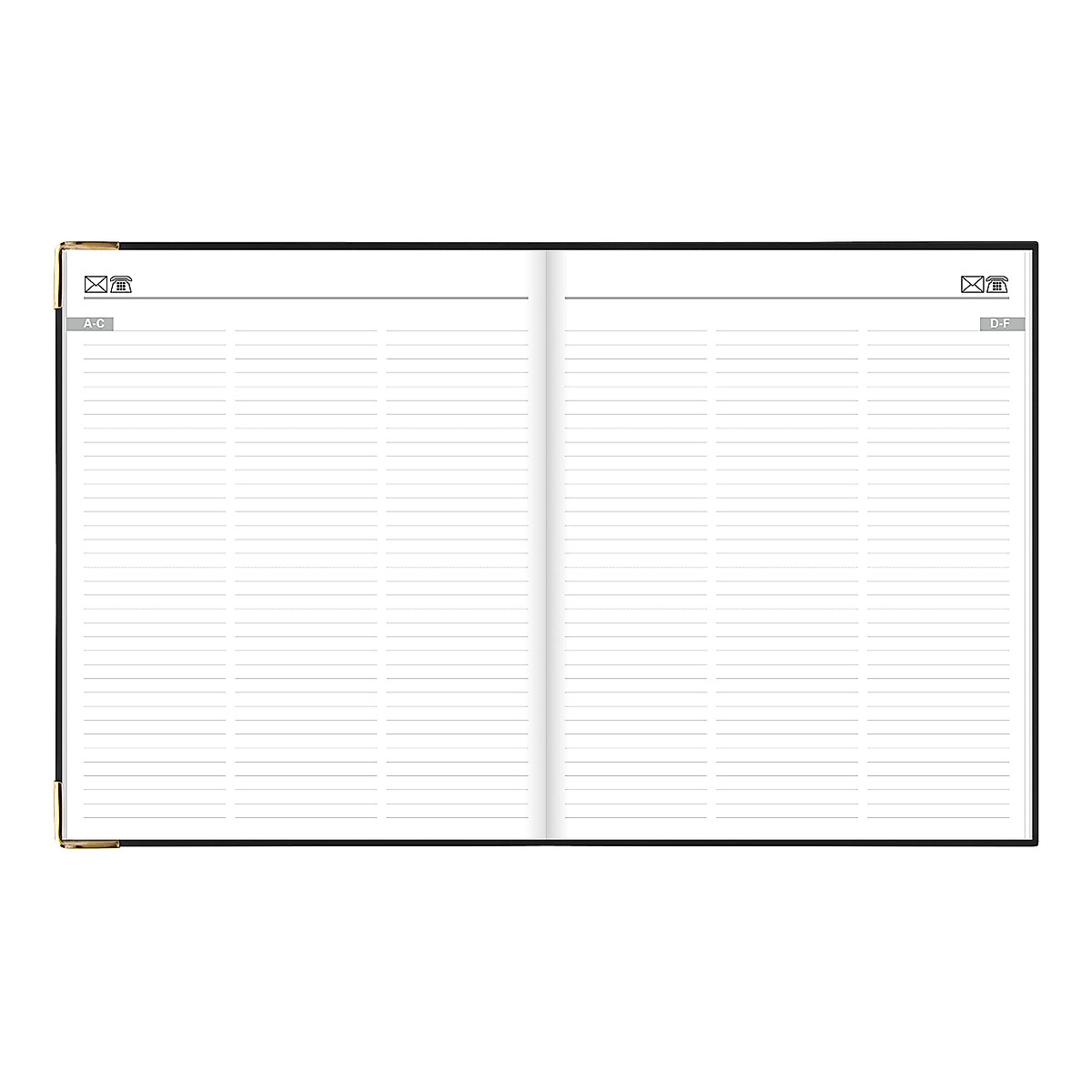 Letts of London Roma Weekly Planner, 12 Months, January to December, 2024, Italian Leather, Quarto Size, 10.25" x 8.25", Black (C33YIBK-24)