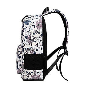 Teecho Girls Waterproof School Backpack Fashion 15.6" Laptop Backpack for Teenager Cat