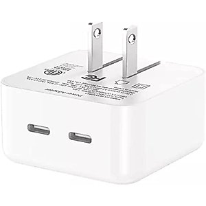 35W Dual USB-C Port Compact Power Adapter, BD&M USB C Fast Charging Block, ​​​​​​PD 3.0​​​​ Wall Charger for iPhone 14/13 Pro/13 Pro Max/12/11/iPad/MacBook Air/Samsung/Galaxy S22/S21/Pixel 6 &. More