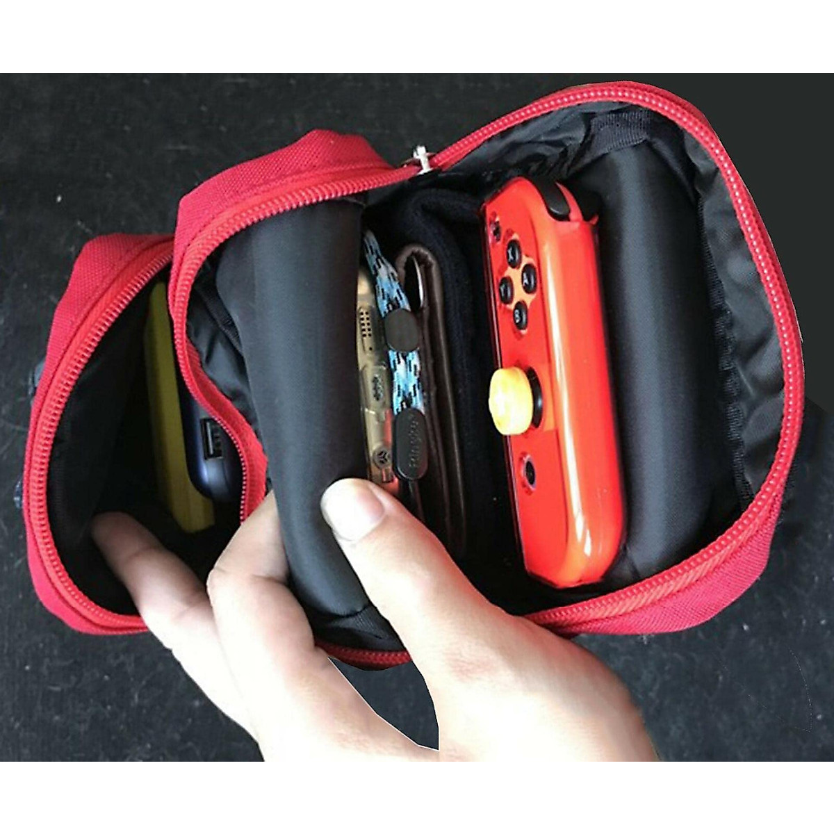 NC Travel Bag, Console Accessories, Nylon Waterproof Portable one-Shoulder Chest Messenger Side Bag Storage Sling Backpack, Suitable for Nintendo Switch, Men's, Boys 2