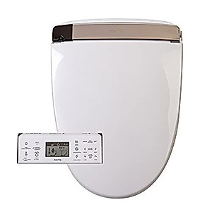 KOHLER BH93-N0 Novita Round Electric Bidet Toliet Seat, Heated Bidet Seat for Existing Toilets, Bidet Warm Water with Dryer, White