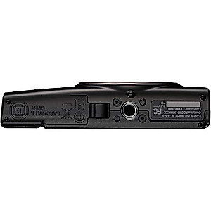 Canon PowerShot ELPH 360 HS Digital Camera (Black) (1075C001) + 64GB Memory Card + Case + Card Reader + Flex Tripod + Memory Wallet + Cap Keeper + Cleaning Kit (Renewed)
