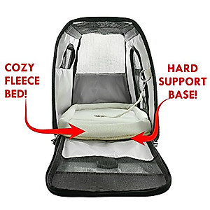 Ess and Craft Pet Carrier Airline Approved | Side Loading Travel Bag with Sturdy Bottom & Fleece Cushion | Ventilated Pouch with Top Handle, Shoulder Strap & Zipper Locks | for Dogs, Cats & Others
