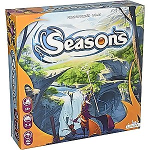 Seasons Board Game - Tactical Card and Dice Game for Wizards, Engaging Strategy Gameplay, Fun Family Game for Kids and Adults, 2-4 Players, Ages 14+, 60 Min Playtime, Made by Libellud