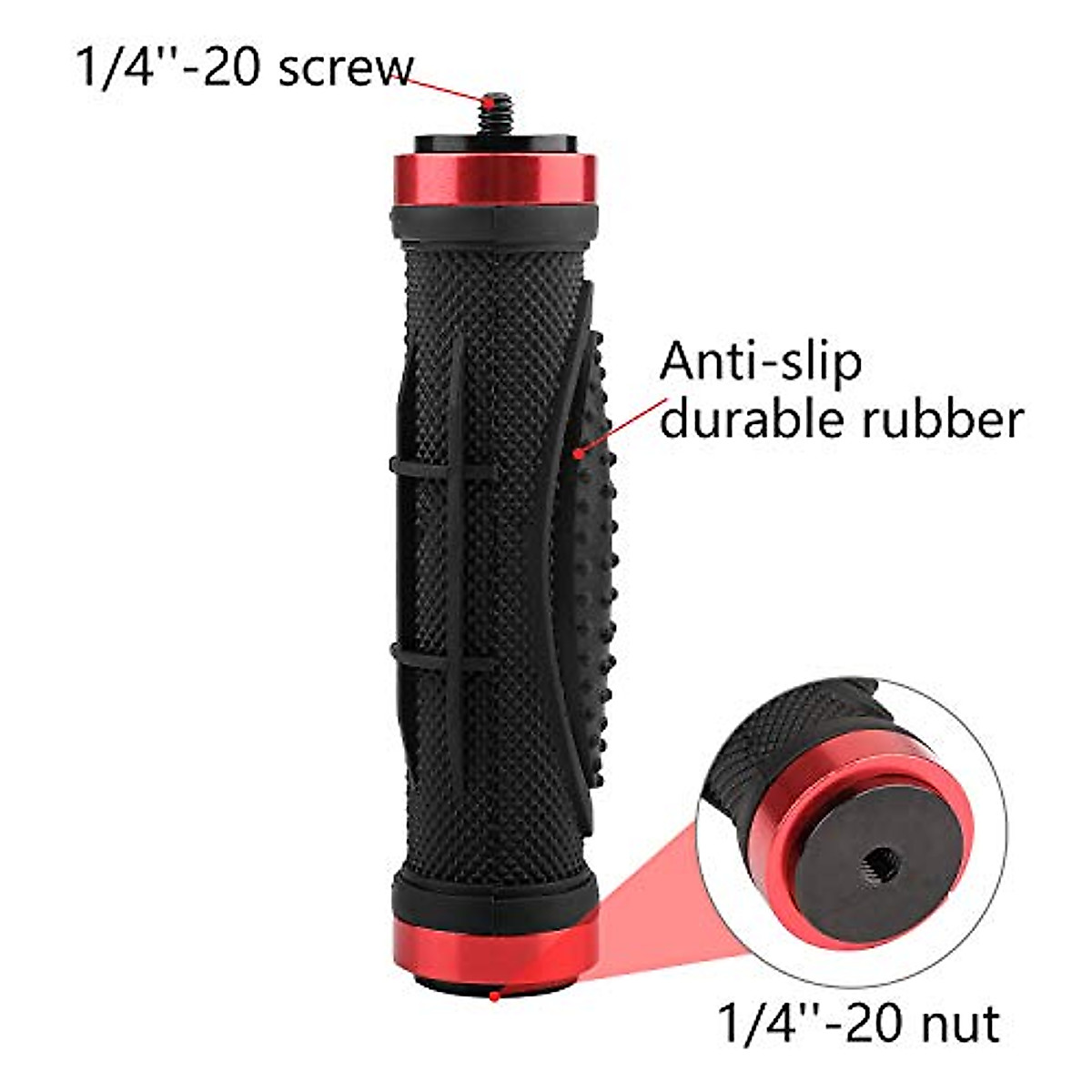 Camera Handle Grip Mount, ChromLives 1/4'' Camera Stabilizer, DSLR Top Handheld Grip with 1/4'' Male Screw for Digital Video Camera Camcorder Action Camera LED Video Light Smartphone 2Pack