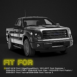 CAR ROVER Full LED Side Mirror Puddle Light Assembly with 6000K Xenon White Replacement for Ford F-150 Expedition Explorer Edge Flex Fusion Taurus X (Pack of 2)