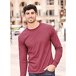 Ford Mustang Classic Pony USA Logo Emblem Cars and Trucks Front and Back Mens Long Sleeve Shirt, Light Pink, X-Large