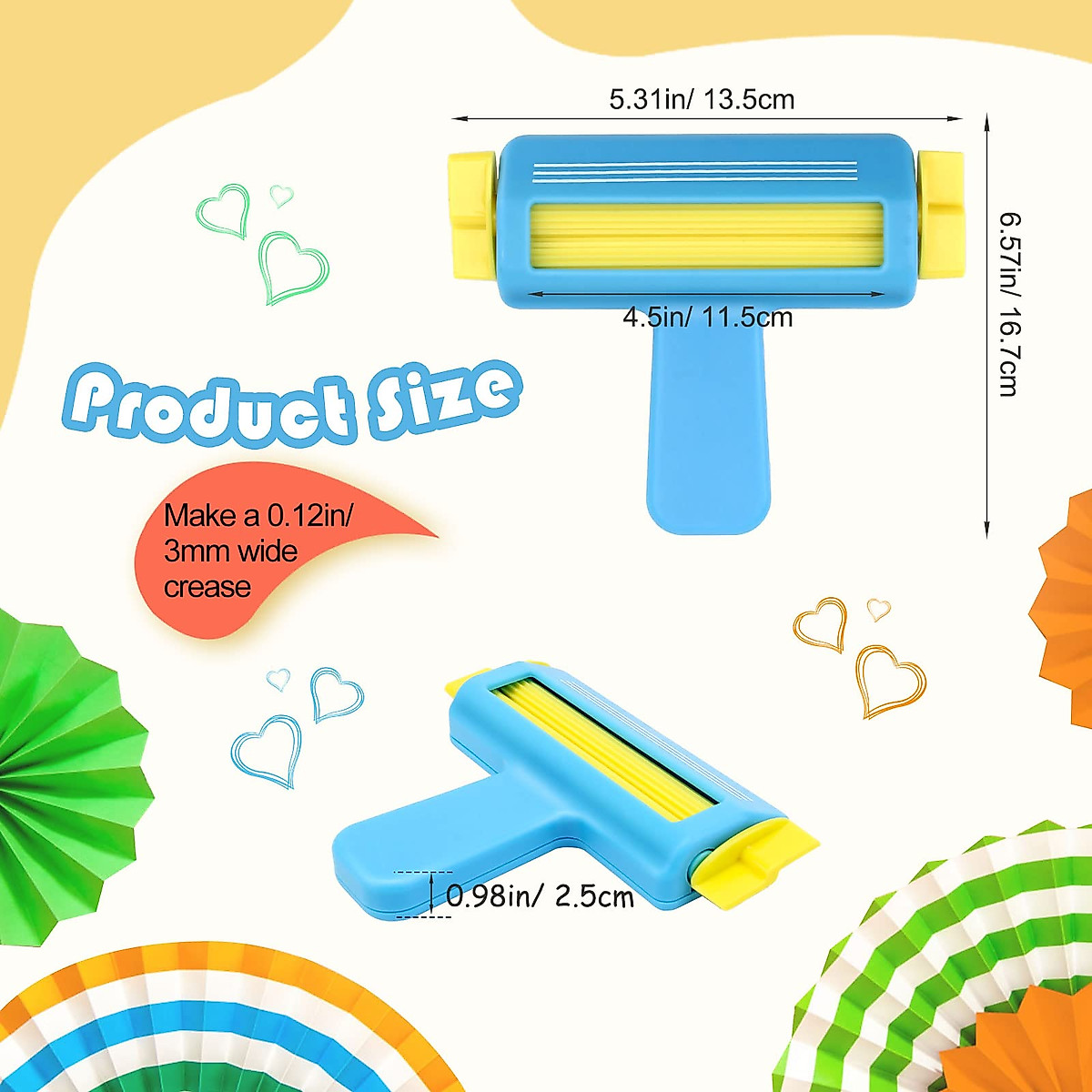 Paper Crimper for Crafts, AngleKai Paper Crimper Tool Craft Paper Crimper Tool for Making Wave Shaper Paper Crimper for DIY Arts Crafts