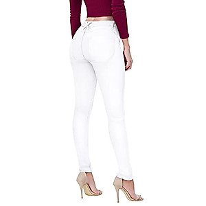 Women's Extreme Butt Lift Stretch Denim Jeans P46862SK White 5