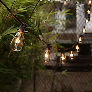 ZHONGXIN 25 Pack - Clear Incandescent ST35 Bulbs Warm White for Patio String Lights Fits E12 and C7 Base 7 Watt, for ST35 and G40 Replacement Bulbs for Patio Lights