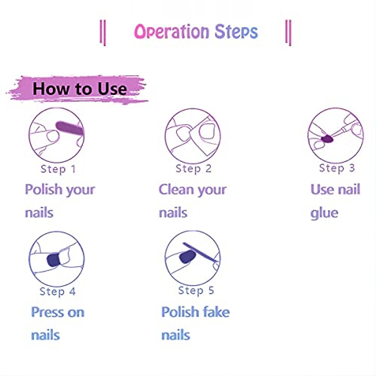 ANDGING Press on Nails Short Medium Coffin, French Tip for Women with Nude Pink White Design, Full Cover Glue on Nails, Reusable Nails Press on Stick on Nails for Christmas 24Pcs