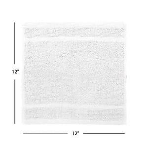 Avalon Towels Cotton Washcloths – (Pack of 24) Size 12x12 Inches Premium Ring Spun Cotton, Super Absorbent Soft Face Towels, Gym Towels, Hotel Spa Quality, Reusable Multipurpose Towels (White)