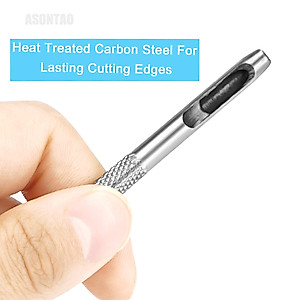 Leather Hole Punch, Leather Stitching Punch Tool for Leather Watch Band, Leather, Gasket Belt, Fabric, Canvas Paper Plastics. ASONTAO (Hole Punch A)