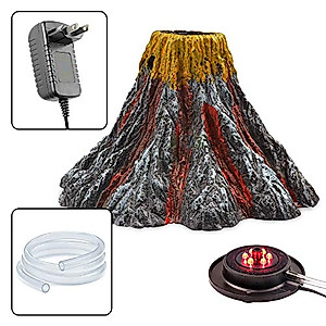 JOR Fiery Bubbler Volcano Aquarium Decoration, Add The Power and Chaos of Creation to Your Tank, Ultimate Fish Swim Challenge, Oxygenates Water and Improves Circulation