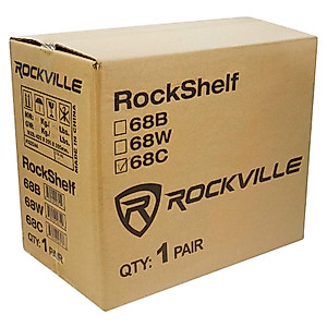 Rockville (2) RockShelf 68C 400w Wood 6.5"" Home Theater Bookshelf Speakers/8 Ohm, ROCKSHELF 68C V2