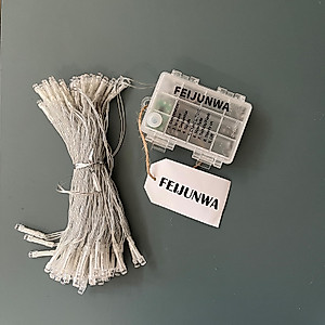 FEIJUNWA 32.8fT 100 LED String Light, 8 Lighting Modes Fairy Twinkle String Lights Wedding Party Home Garden Bedroom Outdoor Indoor Wall Decorations, Warm White