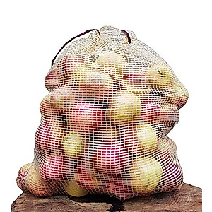 ShoplineON Reusable Vegetable Storage Bags 30 lbs – Heavy Duty Grocery Mesh Sacks Holds up to 30 lbs - Breathable Produce Citrus Potato Onion Storage - Washable Net Bags 18” x 26” Pack of 5