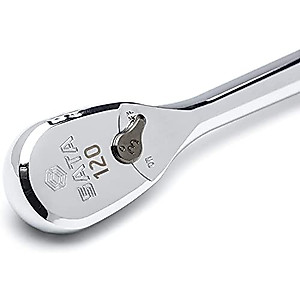 SATA 1/2-Inch Drive 120P Professional Ratchet with Dual-Pawl 60-Tooth Teardrop Head and 3-Degree Swing Arc, Heavy-Duty - ST13974