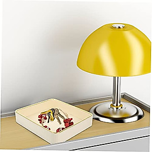 BESTOYARD 3pcs Leather Storage Tray Jewelry Dish Tray Luxury Decor Ring Display Holder Perfume Organizer Ring Dish Faux Leather Tray Jewelry Display Plate Storage Plate Jewelry Display Tray