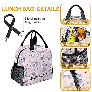 CUNEXTTIME Custom Koala Backpack with Lunch Box And Pencil Case, Set of 3 Cute Bookbag for Girls Boys, Lightweight Large Capacity School Bag
