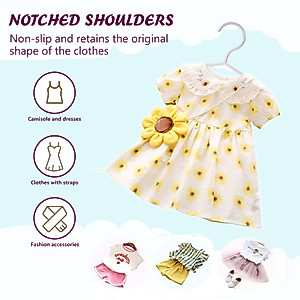 trusir Kids Hangers 100 Pack - 11. 5 Inch Baby Hangers for Closet - White Hangers for Closet - Toddler Hangers for Clost & Child Clothes for Clost - Ideal for Baby Standard Use (White)