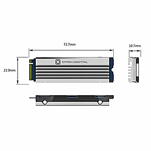 Oyen Digital Dash Pro 4TB NVMe PCIe TLC NAND SSD with Heatsink, Compatible with Sony PS5 Internal M.2 Slot