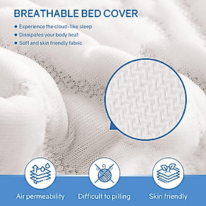 Full Size Mattress, Full Size Memory Foam Mattress with Breathable & Washable Cover, Memory Foam Mattress Full for Cooler Sleep Supportive & Pressure Relief, Full XL Mattress, Double Mattress, White
