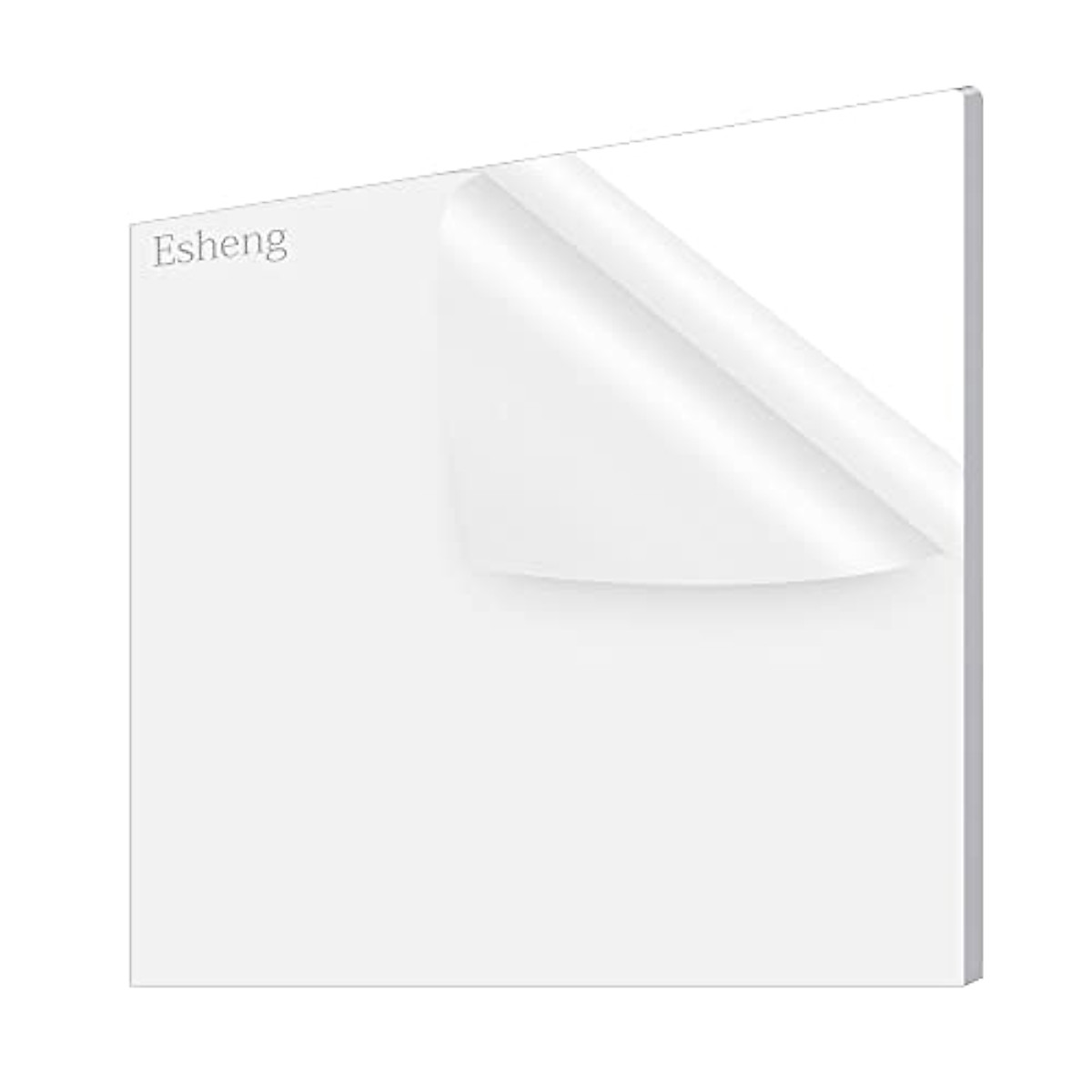 Esheng Clear Acrylic Sheet Cast Plexiglass 12"×12"Square Panel 1/25"(1mm) Thick,Laser Engraved Plastic Sheet,Easy to Cut,With Double-Sided Protective Film for Signs, DIY Display Projects, Craft,2Piece