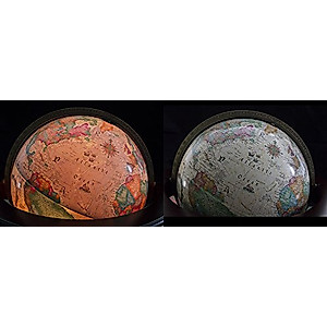 Replogle Globes Lancaster Illuminated Globe, Antique Ocean, 12-Inch Diameter, Large, Off- White
