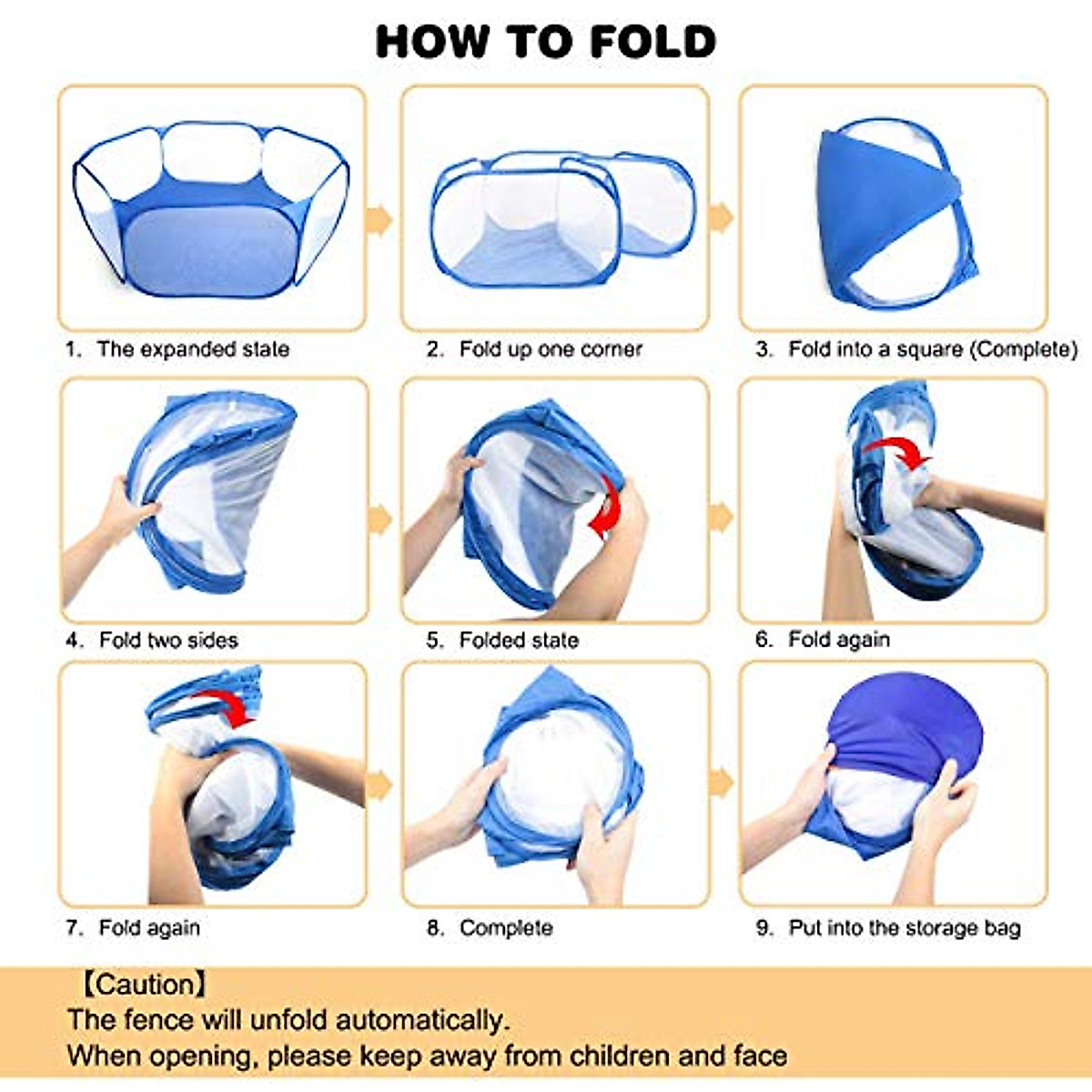 Casifor Guinea Pig Cage Rabbit Cage Indoor with Mat Playpen Perfect Size for Small Animal Pet Play Pen Easy to Clean Exercise Yard Fence Portable Tent for Hamsters, Chinchillas, Hedgehog, Puppy, Cats