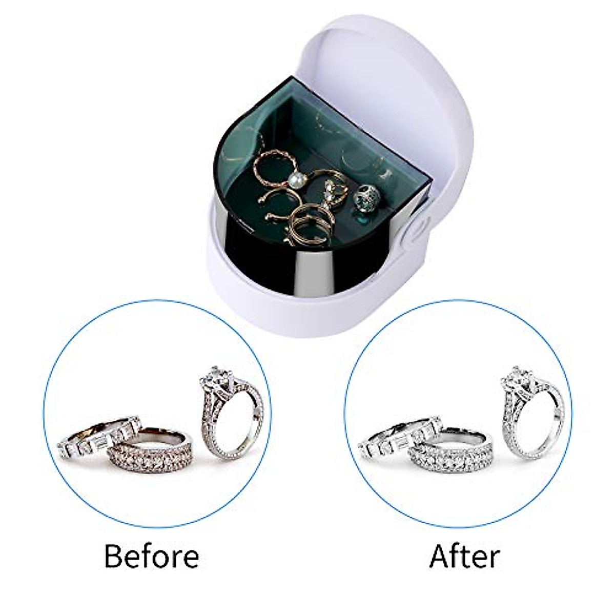 Lamoutor Sonic Cordless Cleaner Jewelry Denture Cleaning Machine