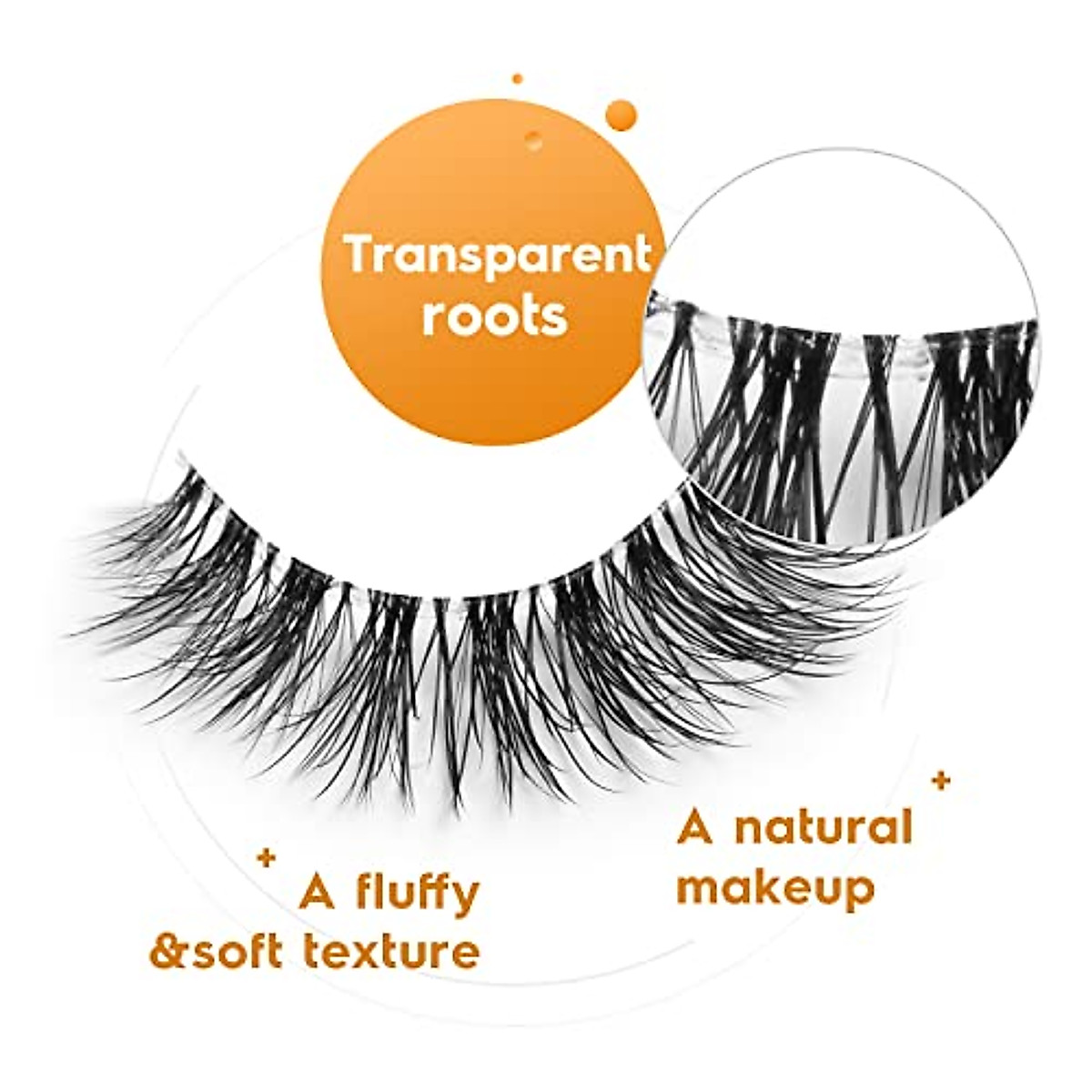False Eyelashes Wispy Natural Look Lashes 5 Pairs Soft Faux Mink Lashes 3D 6D Volume Fluffy Frihappy Fake Eyelashes Packs DW4