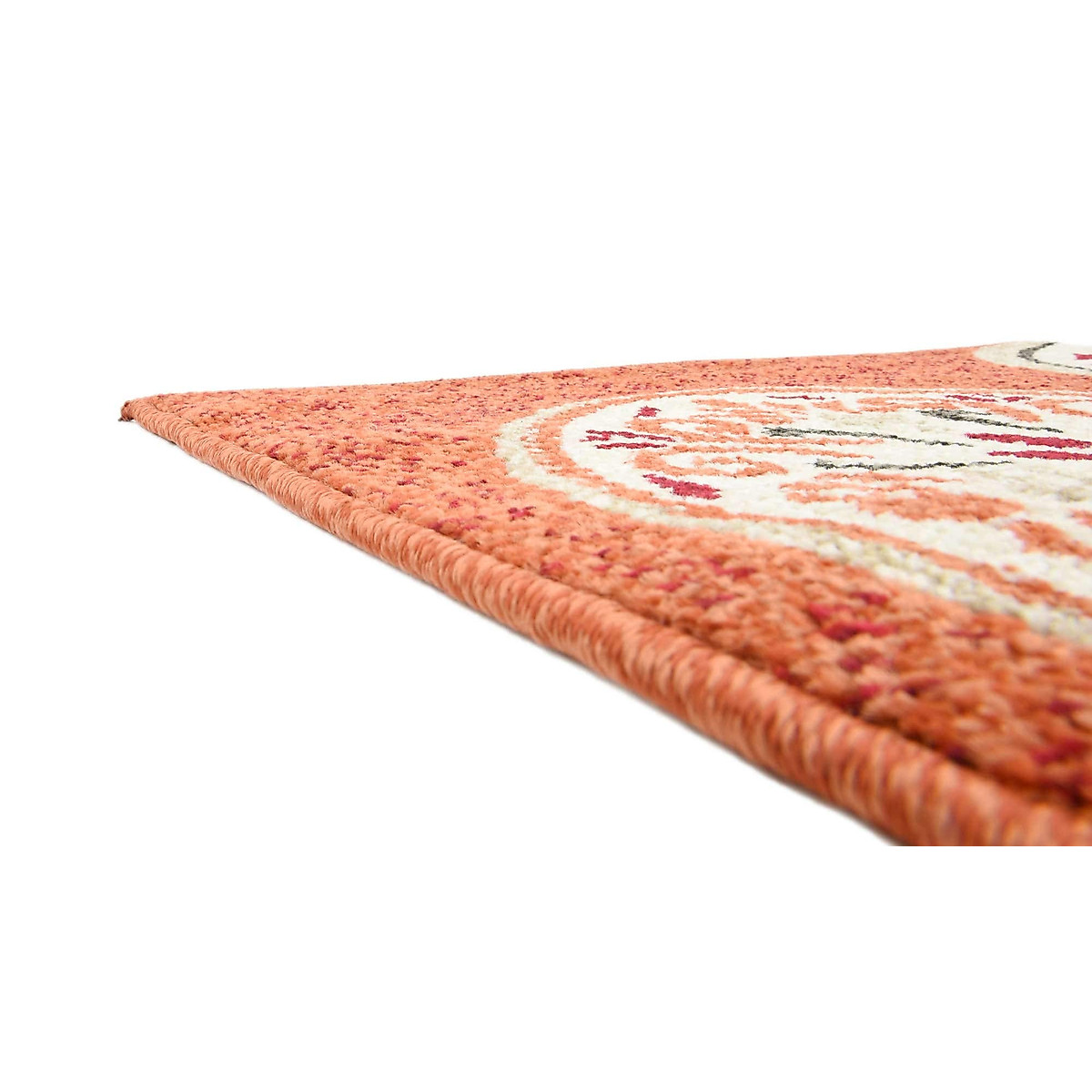 Unique Loom Outdoor Modern Collection Area Rug (2' x 6' 1" Runner, Terracotta/ Burgundy)