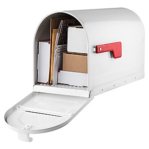 Architectural Mailboxes 7900W-10 MB2 Post Mount Mailbox, Large, White