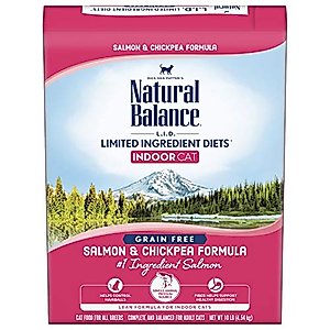 Natural Balance Limited Ingredient Diet Salmon & Chickpea Indoor Adult Cat Grain-Free Dry Cat Food 10-lb. Bag