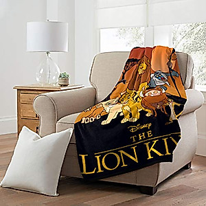 Disney Lion King Pride Simba Friends Fleece Super Plush Throw Blanket 46" x 60" (117cm x 152cm)