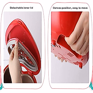 Peach Heart-Shaped Rice Cooker, Smart 300W Rice Cooker, 1.8L, 1-3 People, Non-Stick Pan, Constant Temperature Insulation,Pink