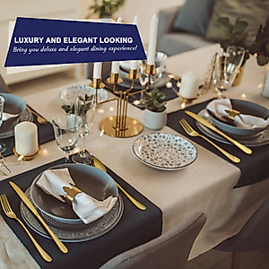 40 Pieces Gold Silverware Set For 8, Stainless Steel Flatware Set Includes Spoons Forks Knives, Gold Utensils Cutlery Set Service for 8, Mirror Polished, Dishwasher Safe