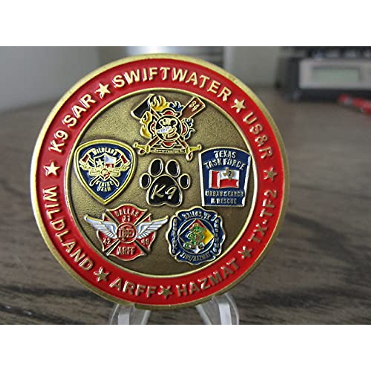 Dallas Fire Department Special Operations k9 Hazmat Swiftwater WildlandChallenge Coin