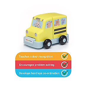 WOW! PODS CoComelon Toys Build & Reveal Musical Vehicles | School Bus Fire Engine and Ice Cream Van | Sounds and Songs with Mystery Surprise Reveal | for Toddlers, Girls and Boys | Ages 2 +