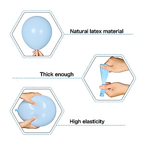 Dusty Blue Balloon Arch Garland Kit-143Pcs Macaron Gray Blue Balloons for Birthday Bridal Shower Christmas Reunion Party Wedding Decoration