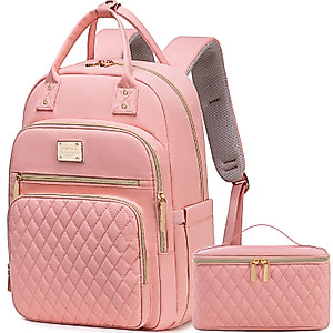 Weitars Lunch Backpack for Women,15.6 Inch Laptop Backpack Travel Backpack for Women,Work Backpack,Teacher Nurse Backpack Insulated Lunchbox Backpack