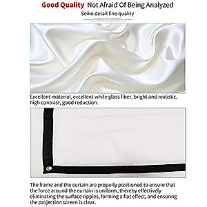 Projector Screen, White Projector Screen, 16:9 No Crease Home Theater Foldable Projection Screen 60"|72"|84"|100"|120"|150"