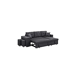 Lilola Home Dennis Sectional, Dark Gray