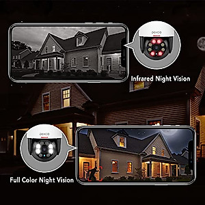 DEKCO 2K Security Camera Outdoor/Home, WiFi Outdoor Security Cameras Pan-Tilt 360° View, 3MP Dome Surveillance Cameras with Motion Detection and Siren, 2-Way Audio,Full Color Night Vision, Waterproof